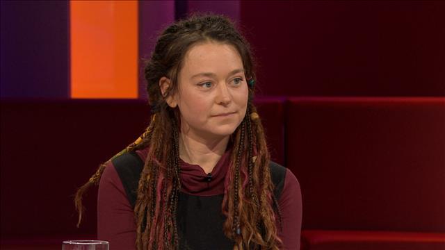 Professor David Morin with former hostage Édith Blais at Tout le monde ...